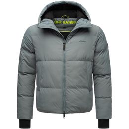 Steppjacke STONE HARBOUR "Winterjacke Tayroos XX", Herren, Gr. M, blau (stormy blau), Obermaterial: 100% Nylon NY. Obermaterial: Futter: 100% Polyester PES. 100% Polyester PES., Jacken Steppjacke