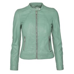 Bikerjacke Maze "Lederjacke 183Grenada", Damen, Gr. L, gr&uuml;n (dusty jade), Obermaterial: 100% Lammleder LEL. Futter: 100% Polyester PES., Jacken Bikerjacke