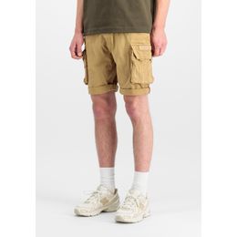 Shorts Alpha Industries "Crew Short", Herren, Gr. 30, Normalgr&ouml;&szlig;en, beige (sand), Obermaterial: 98% Baumwolle, 2% Elastan; Futter: 100% Baumwolle, Hosen Shorts