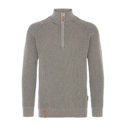 Troyer INDICODE "Troyer IDRocklyn", Herren, Gr. S, grau (iron), Obermaterial: 100% Baumwolle CO., Pullover Troyer