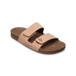 Sandale Quiksilver "Rivi Leather", Herren, Gr. 14(47), sand, Obermaterial:Obermaterial: Leder / Au&szlig;ensohle: Gummi;, Schuhe Sandale