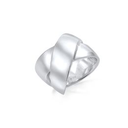 Silberring Elli Premium "Ring Bandring Breit Modern 925 Sterling Silber" Gr. 56, silber, Fingerringe, Damen, 56, Silber 925 (Sterlingsilber), Silberring