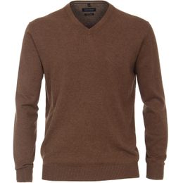 Strickpullover Casamoda "Casamoda Pullover uni", Herren, Gr. L, braun, 100% Baumwolle, Pullover Strickpullover