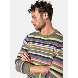 Rundhalspullover Babista "Pullover HALIN", Herren, Gr. 4XL, gr&uuml;n (gr&uuml;n gestreift), Obermaterial: 100% Baumwolle CO., Pullover Rundhalspullover