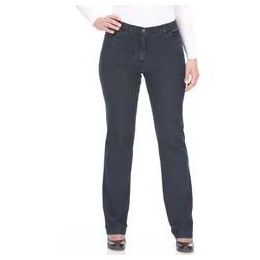 Stretch-Jeans KjBRAND "Betty Denim Stretch", Damen, Gr. 42/21, K-Gr, blau (schwarz, blau), Denim/Jeans, Obermaterial: 85% Baumwolle, 13% Polyester, 2% Elasthan, leichte Abriebeffekte, Basic lang, Jeans, mit Stretch