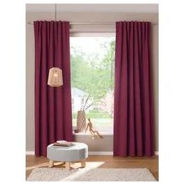 Vorhang Gr. 3, lila (beere), B:140cm H:180cm, Polyester, Gardinen