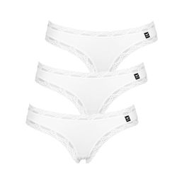 like it! Minislip LIKE IT "3er Pack Damen Minislip Olivia", Damen, Gr. XL, wei&szlig;, Obermaterial: 92% Polyamid PA. 8% Elasthan EL., Unterhosen Minislip