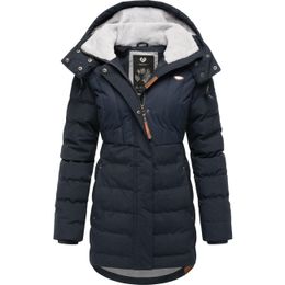 Wintermantel Ragwear "Winterjacke Ashanta Block", Damen, Gr. XXL, blau (navy), Obermaterial: 100% Polyester PES. Obermaterial: Futter: 100% Polyester PES. 100% Polyester PES., M&auml;ntel Wintermantel