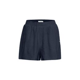 Sweatshorts oxmo "Sweatshorts OXFrinka", Damen, Gr. L, N-Gr, blau (total eclipse), Obermaterial: 80% Baumwolle CO. 20% Polyester PES., Hosen Sweatshorts