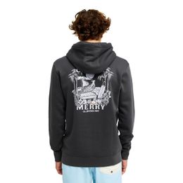Kapuzensweatshirt Quiksilver "One Piece Luf Island", Damen, Gr. XS, phantom, Obermaterial: 55% Walkfrottier, 25% Walkfrottier, 20% Microfaser;, Sweatshirts Kapuzensweatshirt