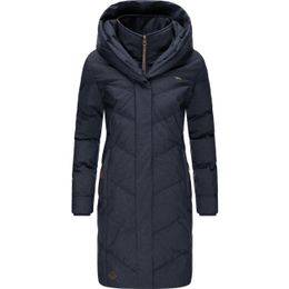 Wintermantel Ragwear "Winterjacke Natalka II Intl.", Damen, Gr. L, blau (navy), Obermaterial: 100% Polyester PES. Obermaterial: Futter: 100% Polyester PES. 100% Polyester PES., M&auml;ntel Wintermantel