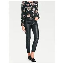R&ouml;hrenhose Heine, Damen, Gr. 20, Kurzgr&ouml;&szlig;en, schwarz, 76% Viskose, 21% Polyamid, 3% Elasthan, Miedereinsatz:15% Elasthan, 85% Polyamid, unifarben, lang, Hosen