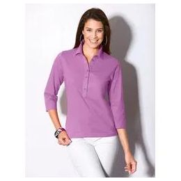 Poloshirt Casual Looks "Poloshirt", Damen, Gr. 54, lila (orchidee), 50% Baumwolle, 50% Modal, unifarben, ohne Ausschnitt, Shirts