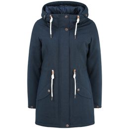 Langmantel oxmo "Parka OXMelly", Damen, Gr. S, blau (insignia blau), Obermaterial: 100% Polyester PES., M&auml;ntel Langmantel