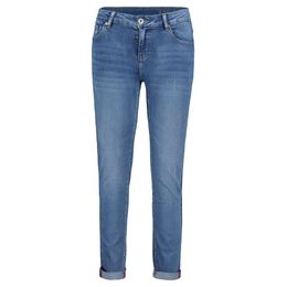Relaxhose Betty Barclay "Basic-Jeans mit Waschung", Damen, Gr. 48, EURO, blau, Obermaterial: 56% Baumwolle CO. 30% Viskose CV. 12% Polyester PES. 2% Elasthan EL., Hosen Relaxhose