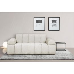 2-Sitzer Home Affaire "LYOTH Design-Sofa, moderne Steppung, Breite 180 cm", creme, B:180cm H:71cm T:93cm, 100% Polyester, Sofas, 2-Sitzer, mit Wellenunterfederung, gem&uuml;tlich und modern, komfortables Sitzgef&uuml;hl