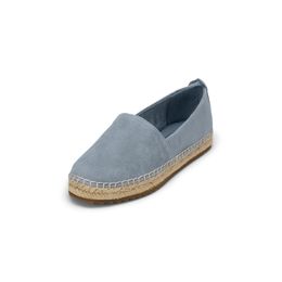 Marc O'Polo Espadrille MARC O'POLO "aus edlem Velours-Ziegenleder", Damen, Gr. 38, light blau, Obermaterial: 100% Leder (Ziege), unifarben, Schuhe Espadrille