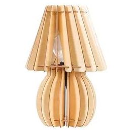 Kayoom Tischleuchte "Tischlampe Gino Holz", braun (holz), 1, H: 40cm, 1 Stk., Leuchten, modern, vielseitig kombinierbar, Tischleuchte