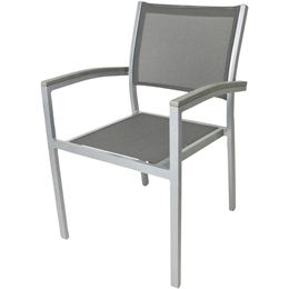 Stapelstuhl Garden Pleasure "GRACE", grau (grau, grau, grau), B:55cm H:86cm T:60cm, Kunststoff, St&uuml;hle, Stapelstuhl, 2er Set
