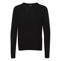 !Solid Strickfleece-Pullover SOLID "Strickpullover Sddyllon", Herren, Gr. S, schwarz (true schwarz), Obermaterial: 60% Lammfell LF. 40% Nylon NY., Pullover Strickfleece-Pullover