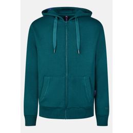 Sweatjacke SALZHAUT "Sweatjacke BREKER", Damen, Gr. S, blau (dragonfly), Obermaterial: 55% Baumwolle CO. 45% Polyester PES., Sweatjacken Sweatjacke