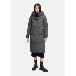 Winterjacke Marikoo "Marikoo Teonaa 16 Steppmantel N101", Damen, Gr. XL, grau (anthrazit), Obermaterial: 100% Polyester PES., Jacken Winterjacke