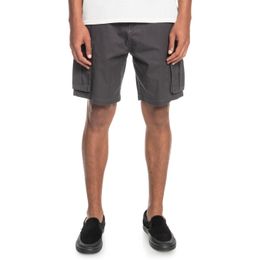 Cargoshorts Quiksilver "Relaxed", Herren, Gr. 30S, braun (tarmac), Obermaterial:99% Walkfrottier, 1% Elasthan;, Hosen Cargoshorts