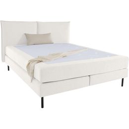 Bett "ERIK Boxbett mit Bonnell-/Taschen-Federkernmatratze, Breite 160/180cm", creme, B:180cm H:113cm L:209cm, 100% Polyester, LeGer Home by Lena Gercke, Betten, Bett, wahlweise H&auml;rtegrad der Matratze H2/H3/H4, Polsterbett mit/ohne Topper