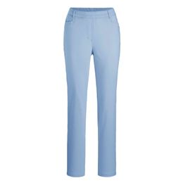 Schlupfhose GOLDNER "Leichte Baumwollschlupfhose LOUISA", Damen, Gr. 52, N-Gr, blau (hellblau), Obermaterial: 98% Baumwolle CO. 2% Elasthan EL., Hosen Schlupfhose