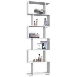 Standregal Vcm "Holz Raumteiler Stand Regal Deko B&uuml;cher Palusa L", wei&szlig;, B:60cm T:24cm, Regale, Standregal