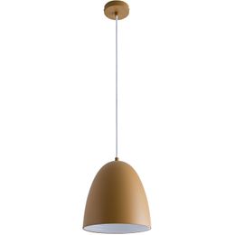 Paco Home Pendelleuchte "JACK", gelb, 1, &Oslash; 25cm H: 26cm, Leuchten, K&uuml;chenlampe H&auml;ngelampe Esszimmer Esstischlampe Innen Gold Wei&szlig;, Pendelleuchte