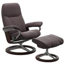 Fu&szlig;hocker stressless "Consul", rot (bordeaux paloma), B:54cm H:41cm T:39cm, Hocker, Fu&szlig;hocker, mit Signature Base, Gestell Braun