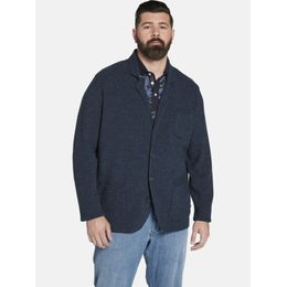 Strickjacke CHARLES COLBY "Strickjacke EARL JAMES", Herren, Gr. 3XL, blau (dunkelblau melange), Obermaterial: 80% Polyacryl PAN. 20% Wolle mw., unifarben, Strickjacken Strickjacke