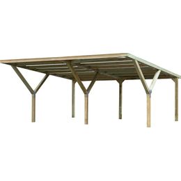 Doppelcarport Weka, braun, B/H/T: 241cm x, Carports, Doppelcarport