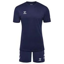 Sportanzug Hummel "HMLLOGO SET", Herren, Gr. M (48/50), blau (marine), Obermaterial: 100% Polyester, Sportanz&uuml;ge, f&uuml;r Fitnessaktivit&auml;ten, aus atmungsaktivem Polyester