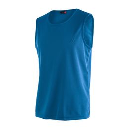 Funktionsshirt Maier Sports "Peter", Herren, Gr. M, blau (saphirblau), 100% Polyester, Rundhals, Shirts Funktionsshirt, Herren Tanktop, leichtes &auml;rmelloses Shirt, Rundhals, Regular Fit