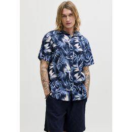 Jack & Jones Chinohose JACK & JONES "JPSTMARCO DYLAN CHINO SHORTS", Herren, Gr. XXL, N-Gr, schwarz navy, Web, Obermaterial: 98% Baumwolle, 2% Elasthan, unifarben, regular fit knielang, Hosen Chinohose