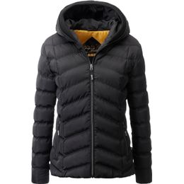 Steppjacke LPO "GILMOUR MELVILLE II Women", Damen, Gr. 36/38 (M), schwarz, 100% Polyester, figurbetont, mit innenliegendem Gummizug, Jacken Steppjacke, auch in Gro&szlig;en Gr&ouml;&szlig;en erh&auml;ltlich