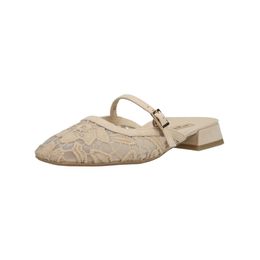 Pantolette Paul Green "Paul Green Sandalen Leder/Textil", Damen, Gr. 38,5, beige, Leder, Textil, Schuhe Pantolette