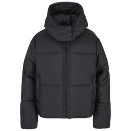 Urban Classics Damen Winterjacke "Urban Classics Ladies Hooded Collar Puffer Jacket"schwarz, Gr. L, unifarben, 100% Polyester, Jacken