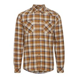 Langarmhemd Blend "Langarmhemd BHShirt", Damen, Gr. M, N-Gr, braun (chipmunk), Obermaterial: 100% Baumwolle CO., Hemden Langarmhemd