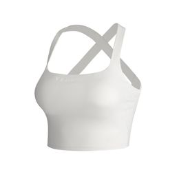 Sporttop YEAZ "Top SHOW", Damen, Gr. L, wei&szlig;, Obermaterial: 75% Nylon NY. 25% Elasthan EL., Tops Sporttop