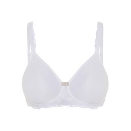 B&uuml;gelloser BH SuSa "BH ohne B&uuml;gel Porto", Damen, Gr. 80, Cup D, wei&szlig;, Stoff, Obermaterial: 50% Polyester PES. 38% Polyamid PA. 12% Elasthan EL., BHs B&uuml;gelloser BH