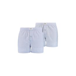 Levi's Webboxer LEVI'S "Web-Boxershorts 2er Pack", Herren, Gr. L, blau (hellblau), Obermaterial: 100% Baumwolle CO., Unterhosen Webboxer