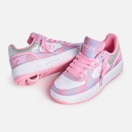 Sneaker Heelys "REZERVE LOW", Gr. 38, wei&szlig; (lt pink, wei&szlig;, rainbow), Synthetik, Schuhe Sneaker, mit Rollen