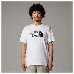 T-Shirt The North Face "M S/S EASY TEE", Herren, Gr. L, wei&szlig; (tnf wei&szlig;), Single Jersey, Obermaterial: 60% Baumwolle, 40% Polyester, unifarben, normal, Rundhals, eingesetzt eingefasste Kante, Shirts T-Shirt, Kurzarmdesign, Rundhalsausschnitt mit eingefasster Kante