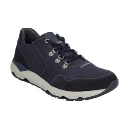 Sneaker Josef Seibel "Jeremiah 06, indigo-kombi", Herren, Gr. 42, blau (indigo, kombi), Obermaterial: 100% Rindsleder Leather cow., Schuhe Sneaker
