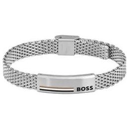 Armband BOSS "ALEN", silber (edelstahlfarben), Armb&auml;nder, Herren, 20cm, Edelstahl, Armband, mit Emaille