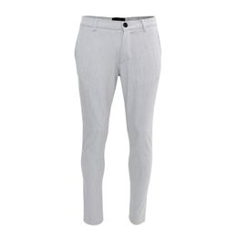 !Solid Stoffhose SOLID "Stoffhose SDFrederic", Herren, Gr. 29, L&auml;nge 30, grau (lig grau m), Obermaterial: 62% Polyester PES. 33% Viskose CV. 5% Elasthan EL., Hosen Stoffhose