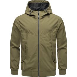 Outdoorjacke Ragwear "Kapuzenjacke Tyller Bonded", Herren, Gr. 3XL, gr&uuml;n (schwarz olive), Obermaterial: 100% Polyester PES. Obermaterial: Futter: 100% Polyester PES., Jacken Outdoorjacke